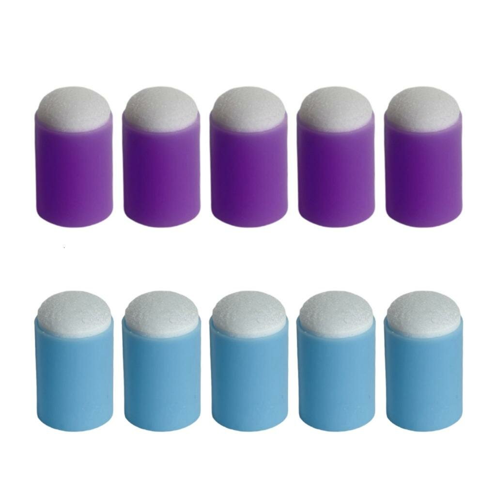 Губки художественные для рисования, 10 шт, 5 синих 5 фиолетовых