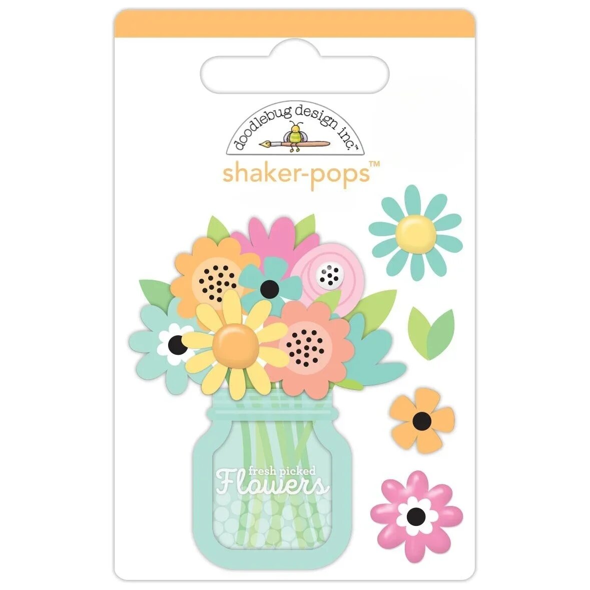 Doodlebug Shaker Pops Flowers, Цвет: Q1672-dies