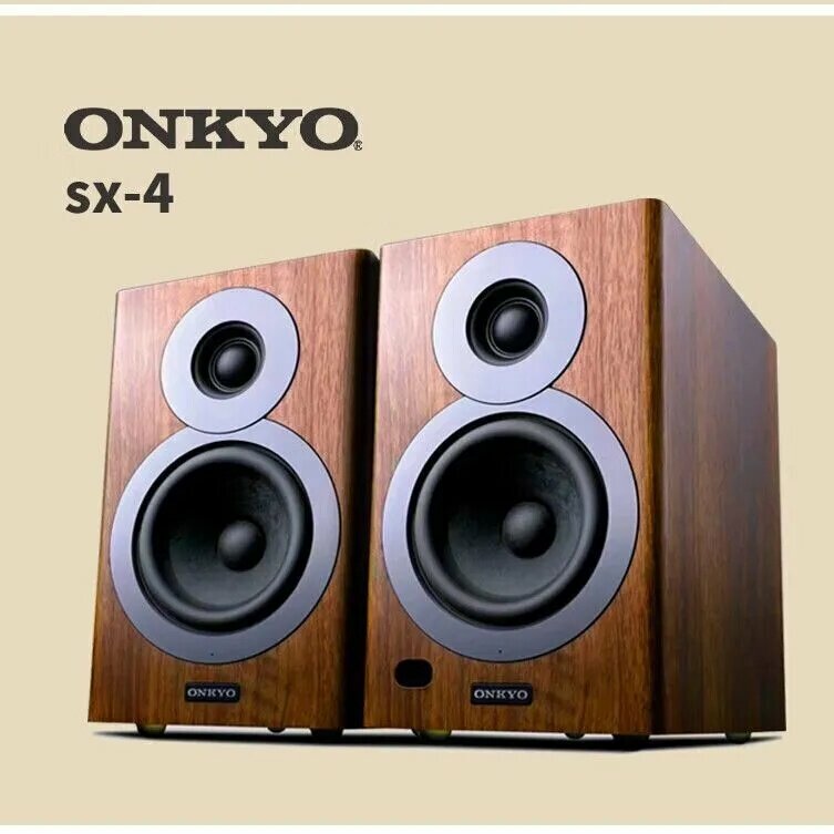 Активный динамик 2.0 HIFI ONKYO SX-4 поддерживает Bluetooth, оптоволокно, коаксиальное соединение, цвет ореховый