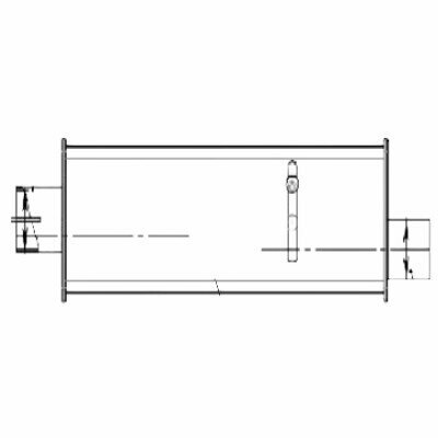 Глушитель основной TRIALLI EMM 0702 Volvo 740.940 84- 2.0i, 2.3i, 2.4i, 2.8i алюминированная сталь E мм 0702