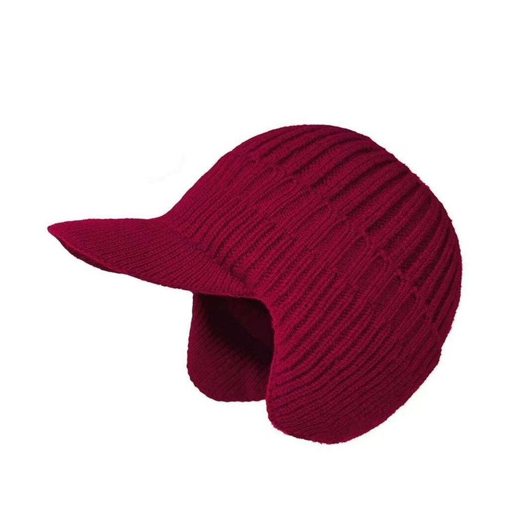 Флисовая шапка-ушанка, красный