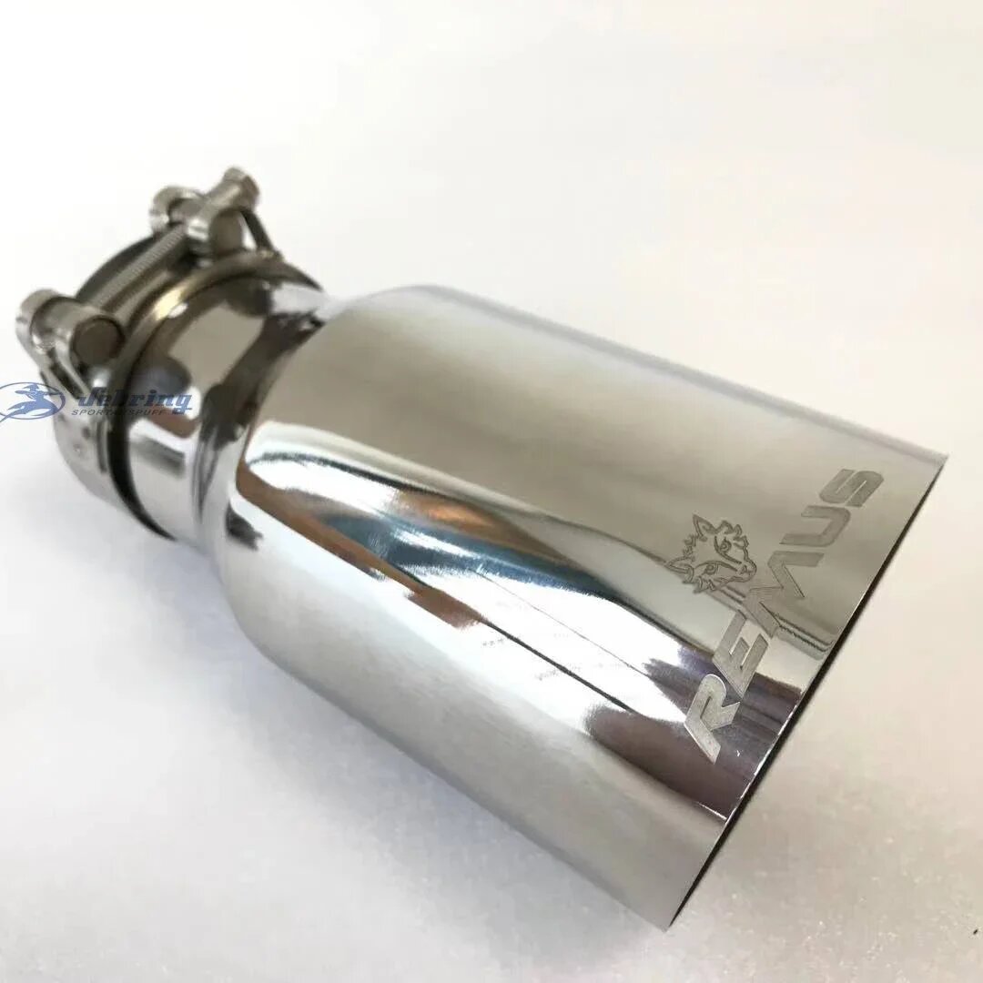 RE Выхлопной наконечник из нержавеющей стали 304, угловая однотрубная автомобильная IN51-OUT76MM