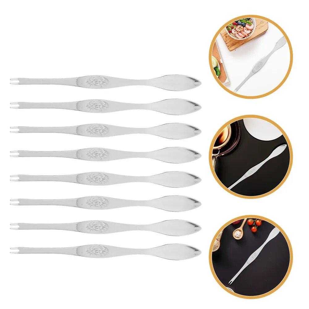 Прибор для краба/лобстера серебристый