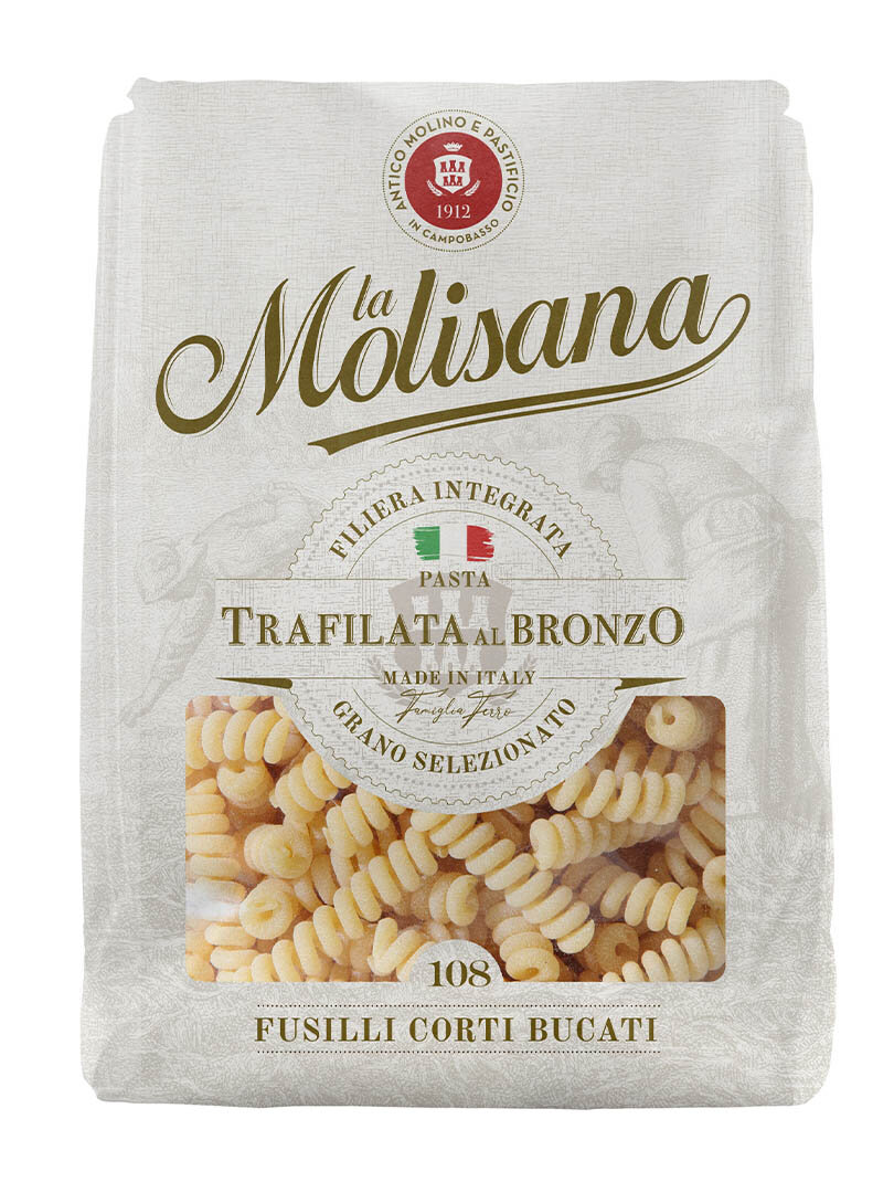 Макароны La Molisana Пружинки (спирали) Fusilli Corti Bucati из твёрдых сортов пшеницы № 108, 450 г