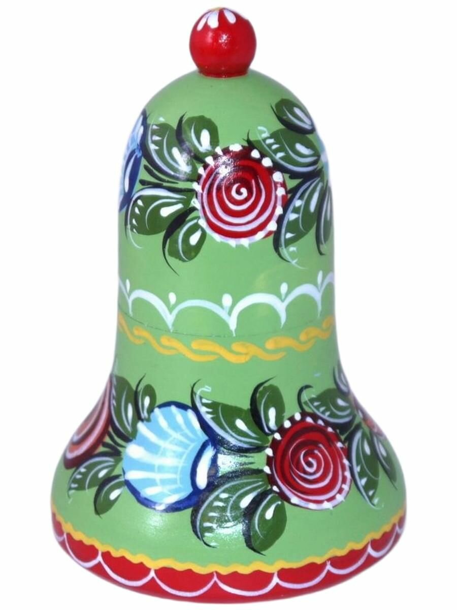 Шкатулка Колокольчик-3, Городецкая роспись, ручная авторская работа