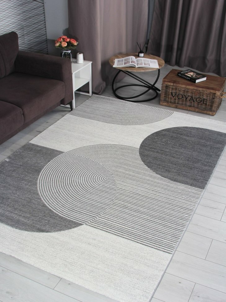 Ковер GL235G - GREY / GREY - Прямоугольник - коллекция NENSI (2 х 2.9 м)
