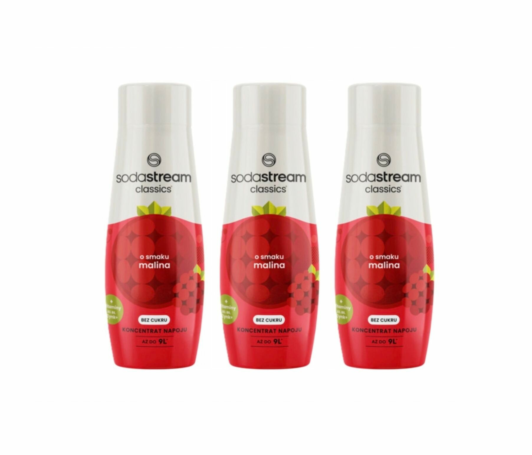 SODASTREAM Малиновый сироп без сахара для людей, любящих насыщенные жиры, 3 x 440 мл