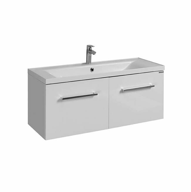 Тумба под раковину Акватон Мадрид М 100 см белый 1280-1 (1A128001MA010, ШхГхВ: 100х45х43 см, цвет: белый (без раковины)