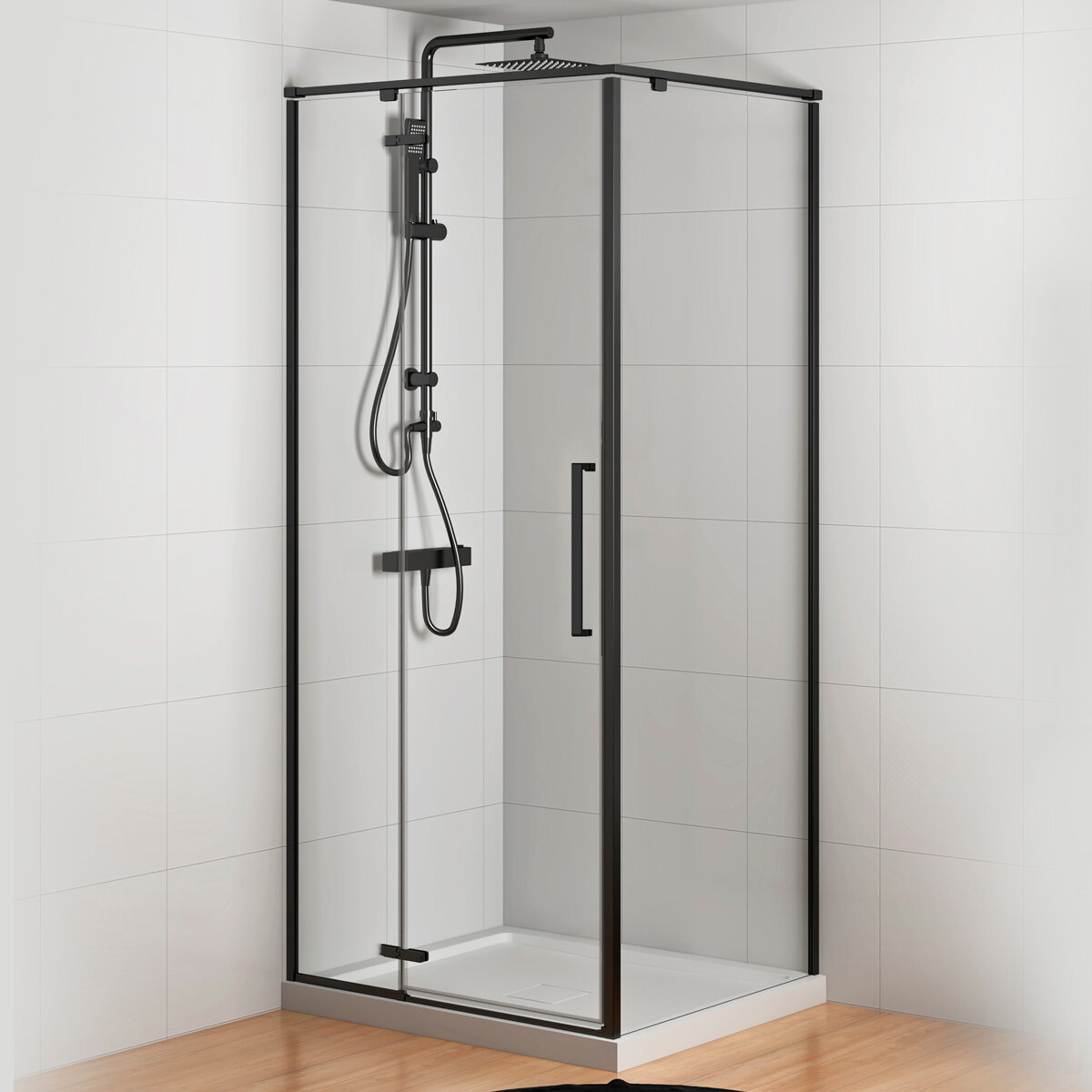 Душевой уголок Royal Bath 100х90 BERN-V RB9100-T-BL