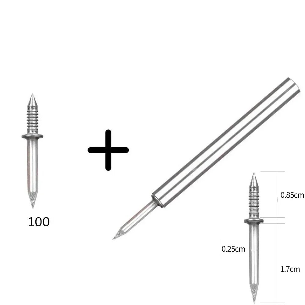 100 шт. серебряные двухсторонние гвозди из углеродистой стали, Невидимые защитные винты, плинтус, нитка, бесшовный гвоздь, цельная деревянная плинтуса