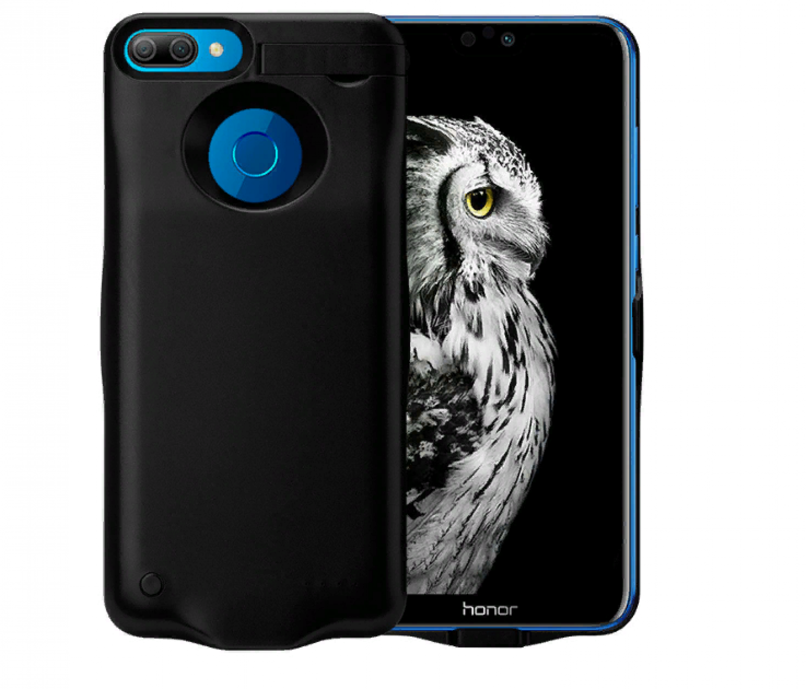 Чехол-бампер MyPads с аккумулятором 6000 mAh для Huawei P Smart 5.65 и Enjoy 7S черный