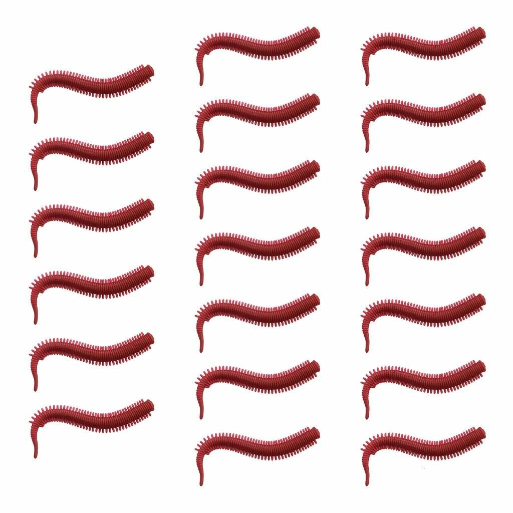 Искусственные черви для рыбалки 7,5 см, 20 шт, Цвет 2