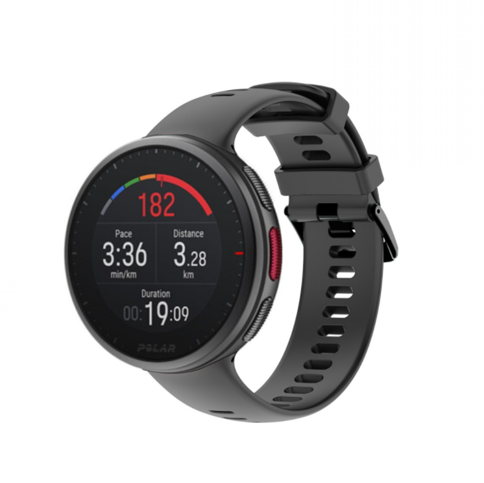 Сменный гипоаллергенный силиконовый ремешок MyPads для умных часов Polar Vantage V2 с быстрой заменой черный