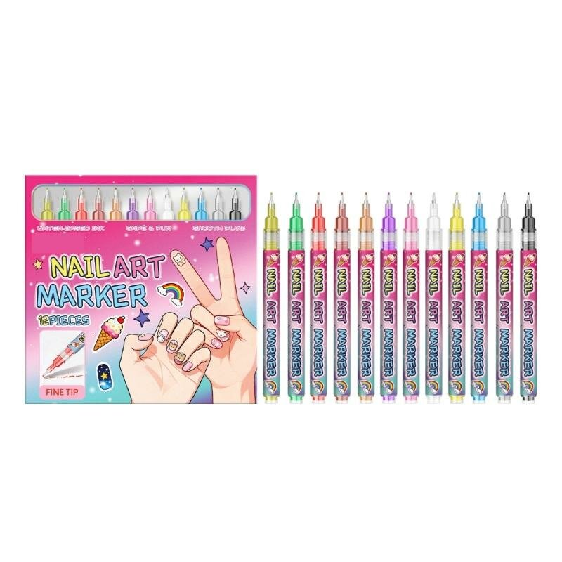 Набор из 12 маркеров для ногтевого дизайна