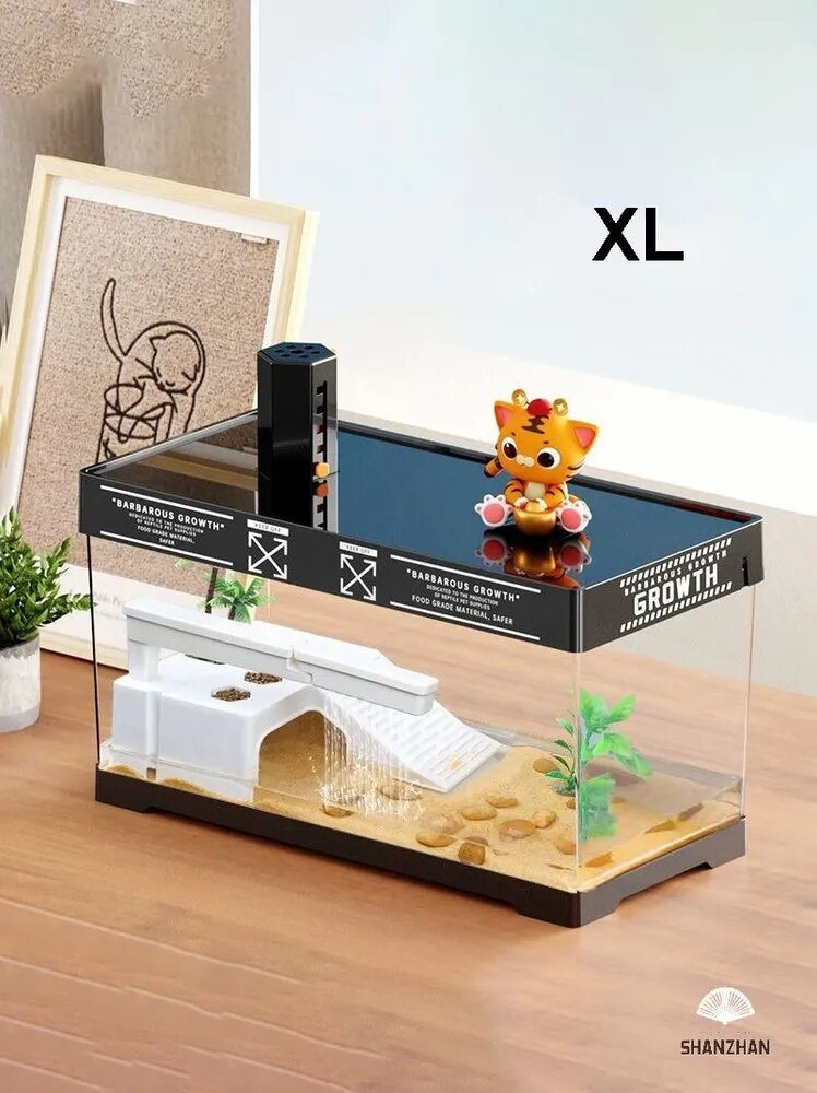 Аквариум Для Черепах Красноухих S, фильтруемый экологический акватеррариум