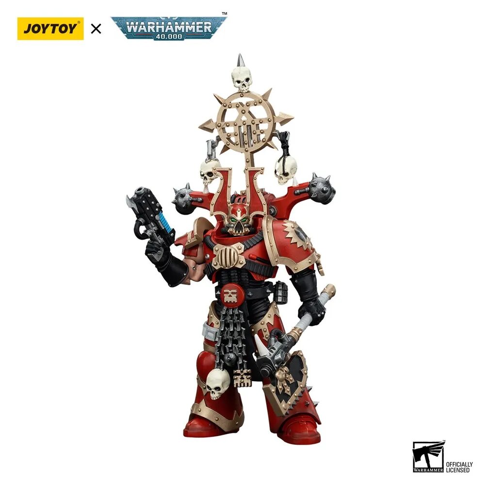 Подвижная фигурка Warhammer 40000 JOYTOY 1/18 World Eaters Khorne Berzerker with Berzerker lcon Подарочные модели
