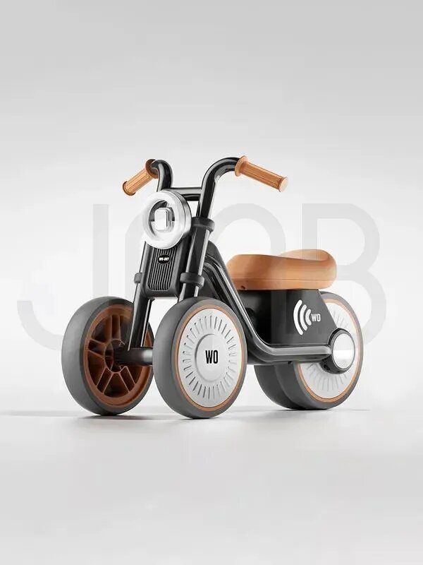 Каталка детский мотоцикл WO, черный, унисекс