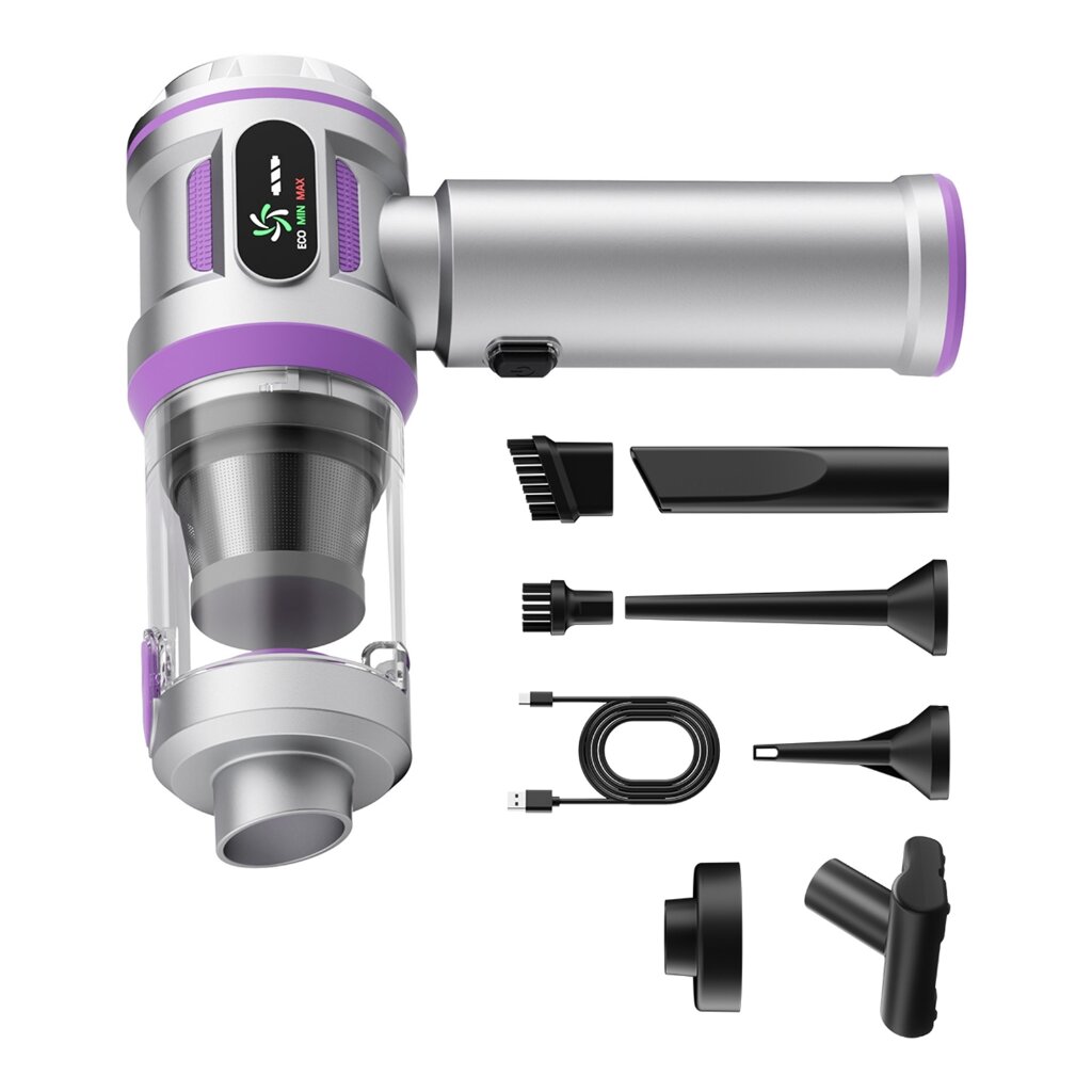 Compressed Air Duster Handheld Car Vacuum Cleaner & Air Blower Keyboard Cleaner