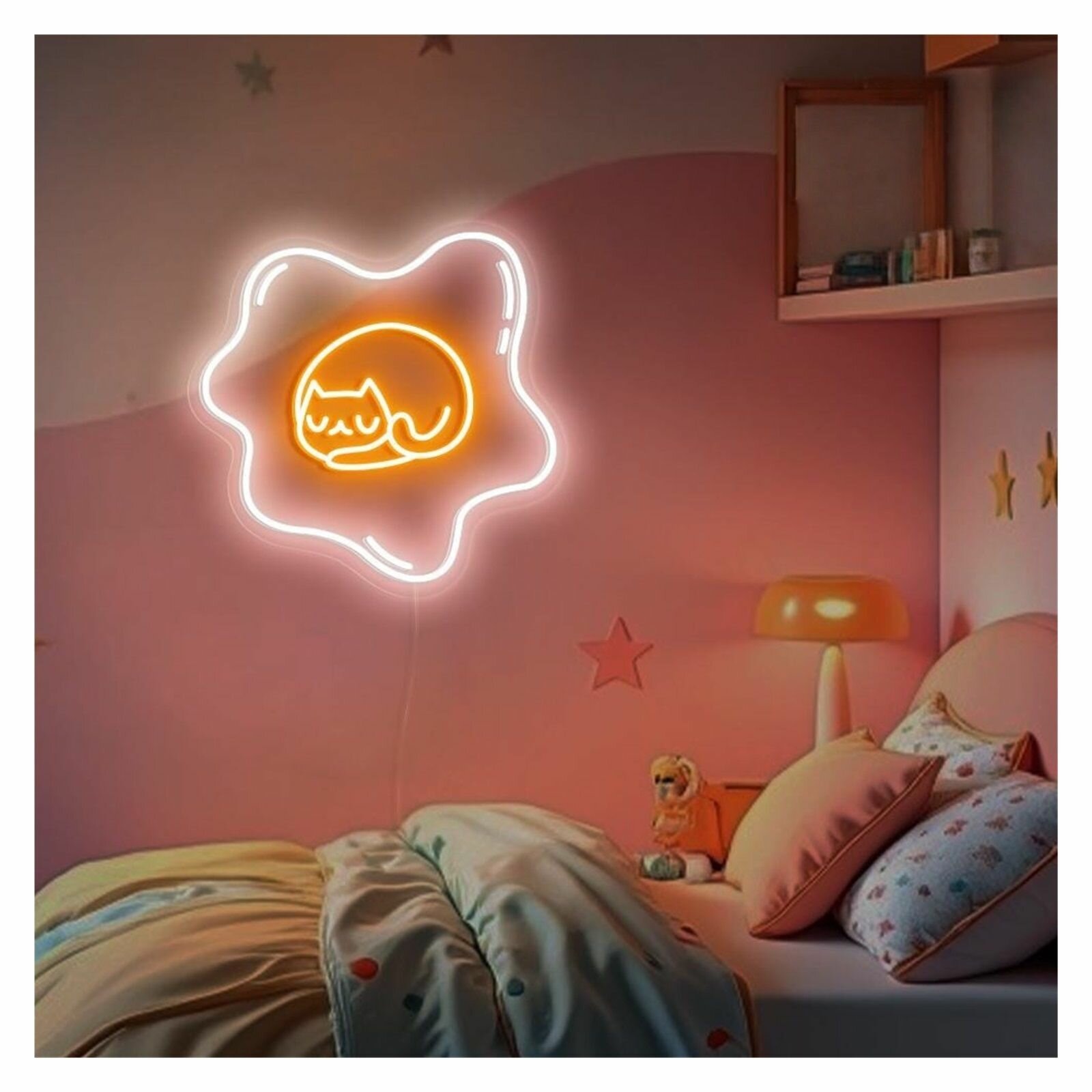 Неоновые огни Egg Cat Подходят для оформления студии 43 см x 43 см