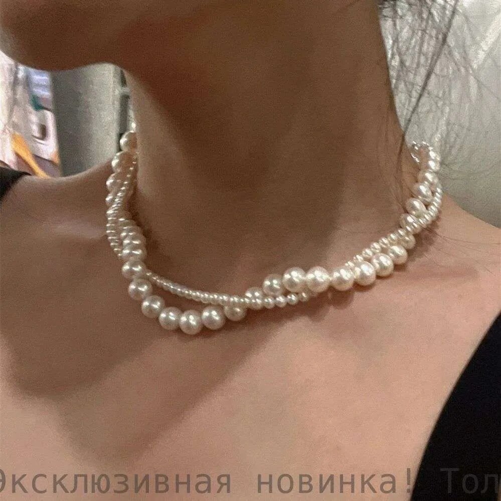 Колье жемчужное двухслойное женское, эксклюзивная новинка, подходит для любого случая, классика