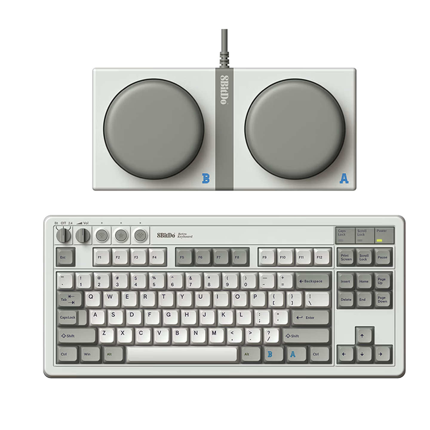 Игровая клавиатура 8BitDo Retro87 M в ретро-стиле, беспроводное подключение, горячая замена клавиш