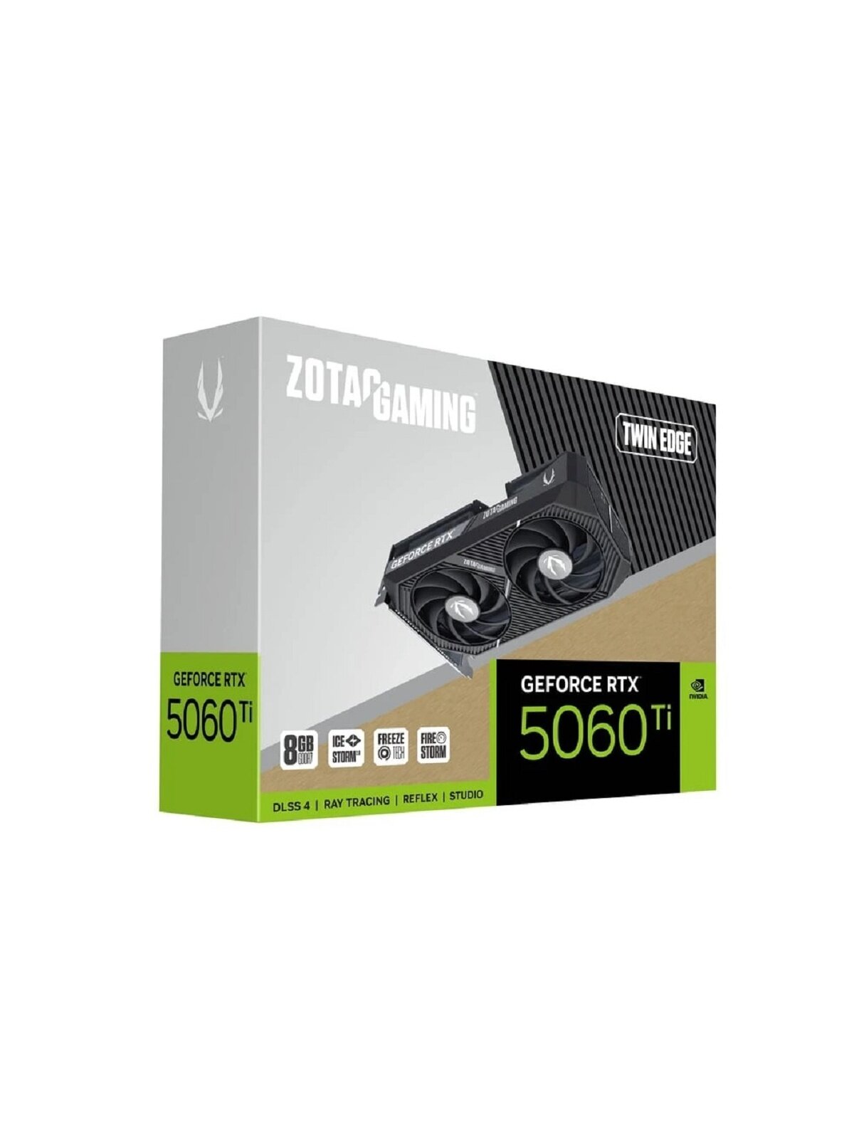 Видеокарта ZOTAC GAMING GeForce RTX 5060 Ti Twin Edge 8Gb DDR7 128 bit 2407/2572 MHz 3*DP/HDMI 2*FAN (ZT-B50610E-10M) RTL