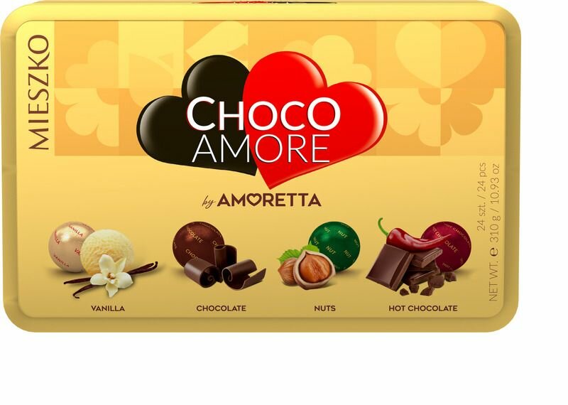 Конфеты MIESZKO "Чоко Аморе" /жесть/ 310г