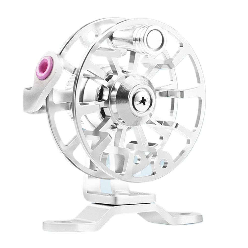 Катушка Fly, цельнометаллическая рыболовная катушка 53 мм/50 г с модернизированным основанием, легкая мини-колесная снасть для ловли форели и щуки