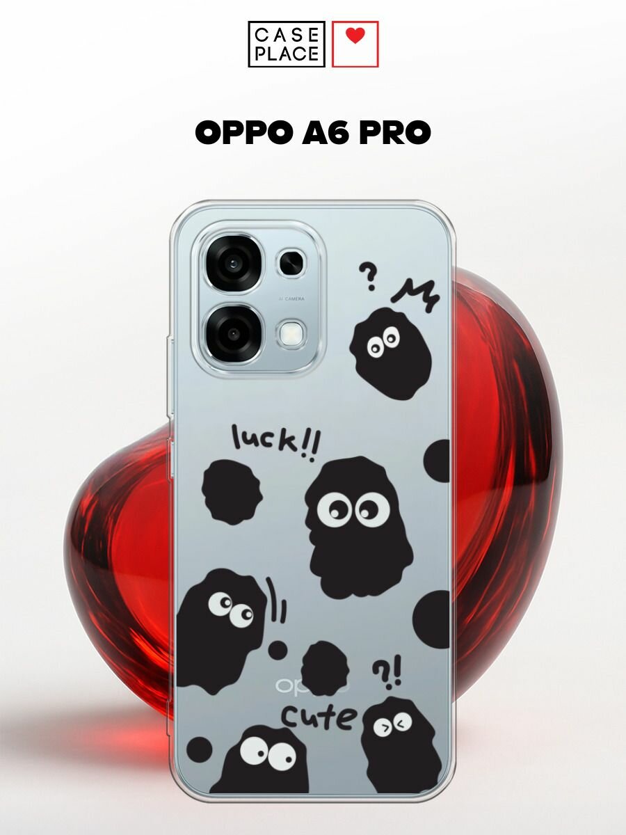 Чехол на Oppo A6 Pro / Оппо A6 Про с принтом Черные чернушки