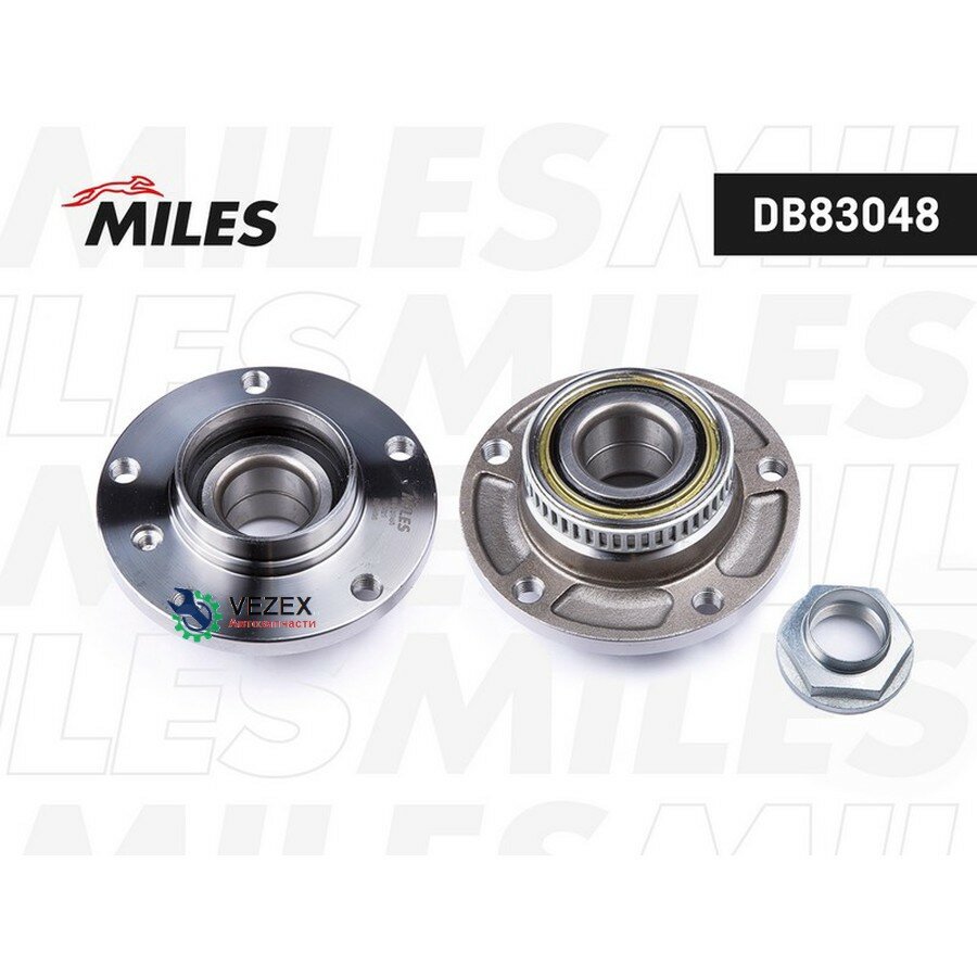 MILES DB83048 Ступица колеса передняя с подшипником BMW 3 E36/E46/5 E34/7 E32 86-05 (SKF VKBA1458) DB83048