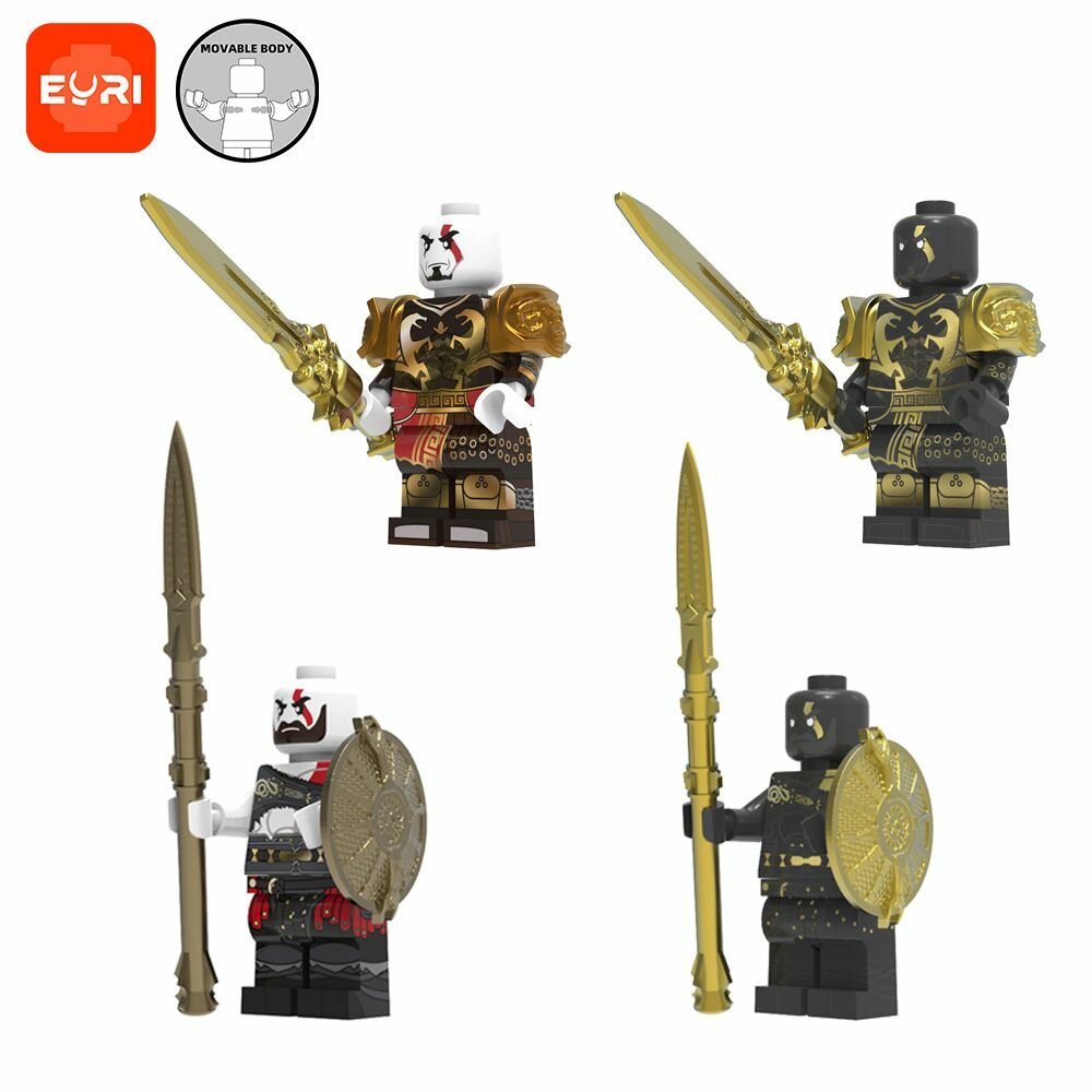 Набор минифигурки Бог войны( God of War)/ Kratos , совместимы с легo конструкторами 4шт (4.5см, пакет) /FT16-FT19