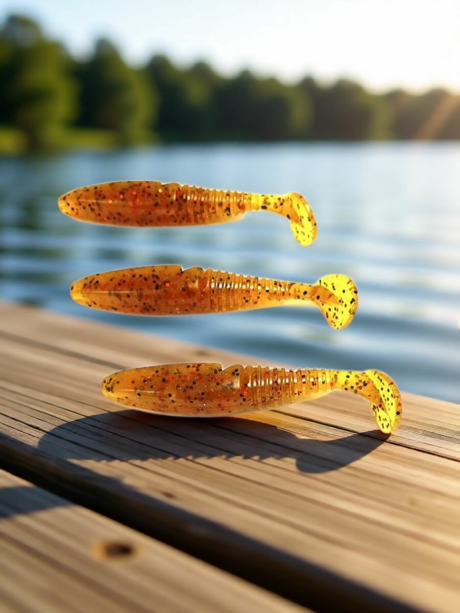 Приманка силиконовая FANATIK Bandit 3.8 съедобная цв. 003 (3шт)