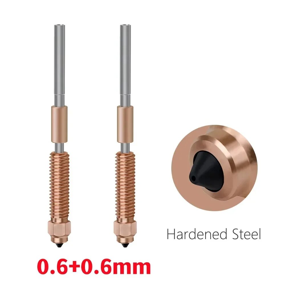 Сопла для 3D-принтера Creality K1C/K1 MAX, 0.6+0.6mm, 2шт