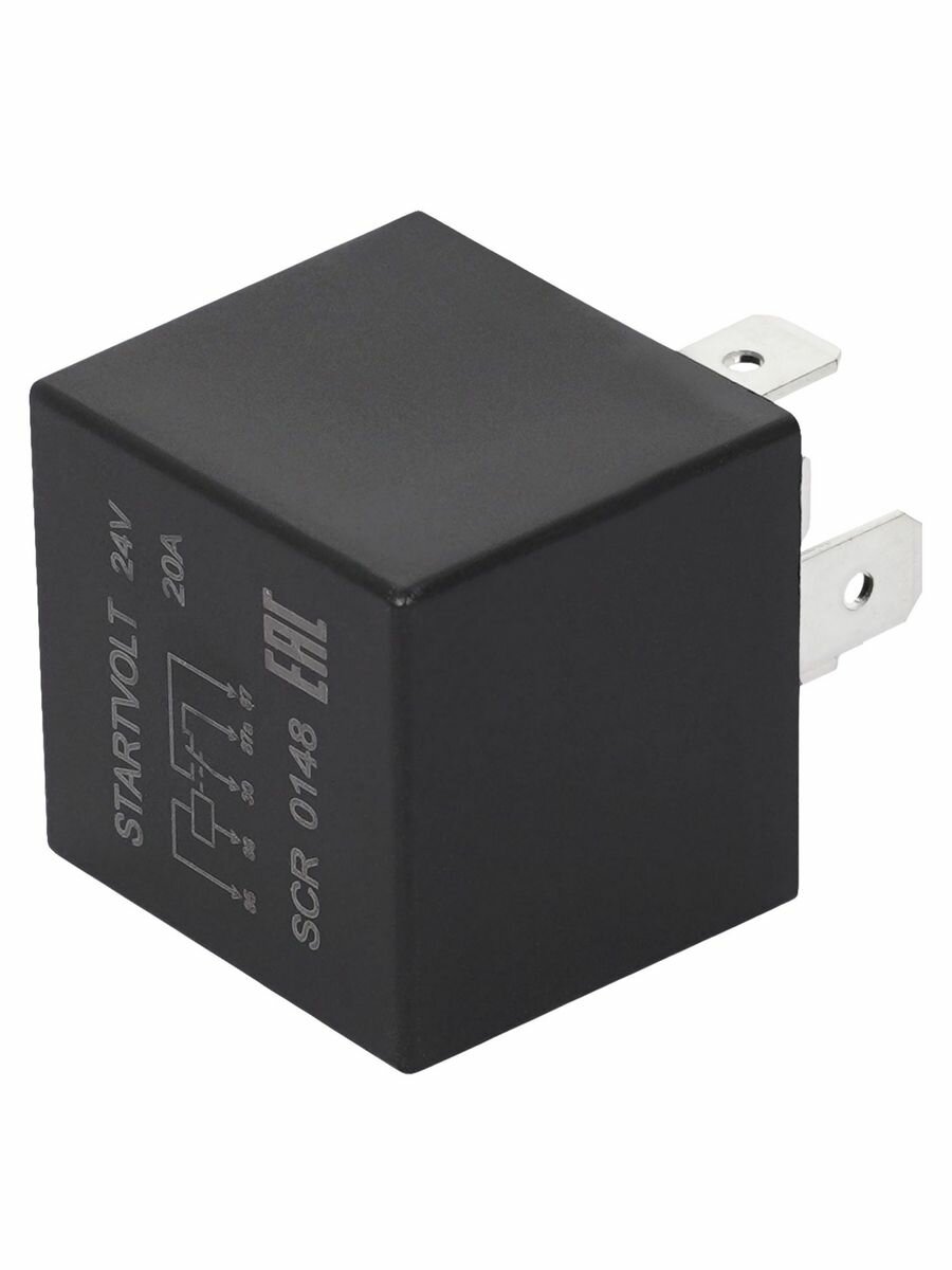 Реле 5 контактов, 24V, 20A (без резистора), StartVolt SCR 0148 для Volvo, MAN, Scania, DAF, Mercedes / Вольво, МАН, Скания, ДАФ, Мерседес