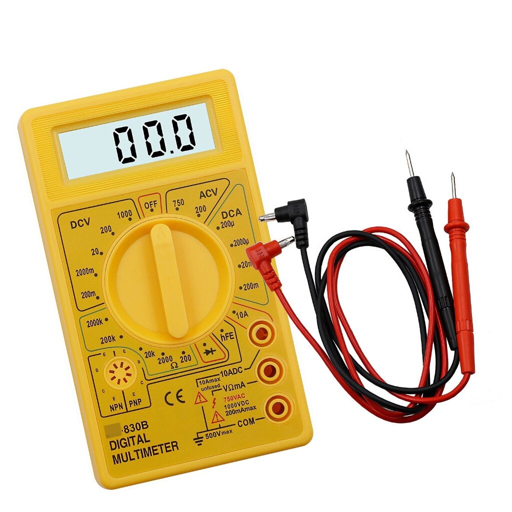 Ручной цифровой мультиметр A830L multimeter (без батареи)-830B желтый