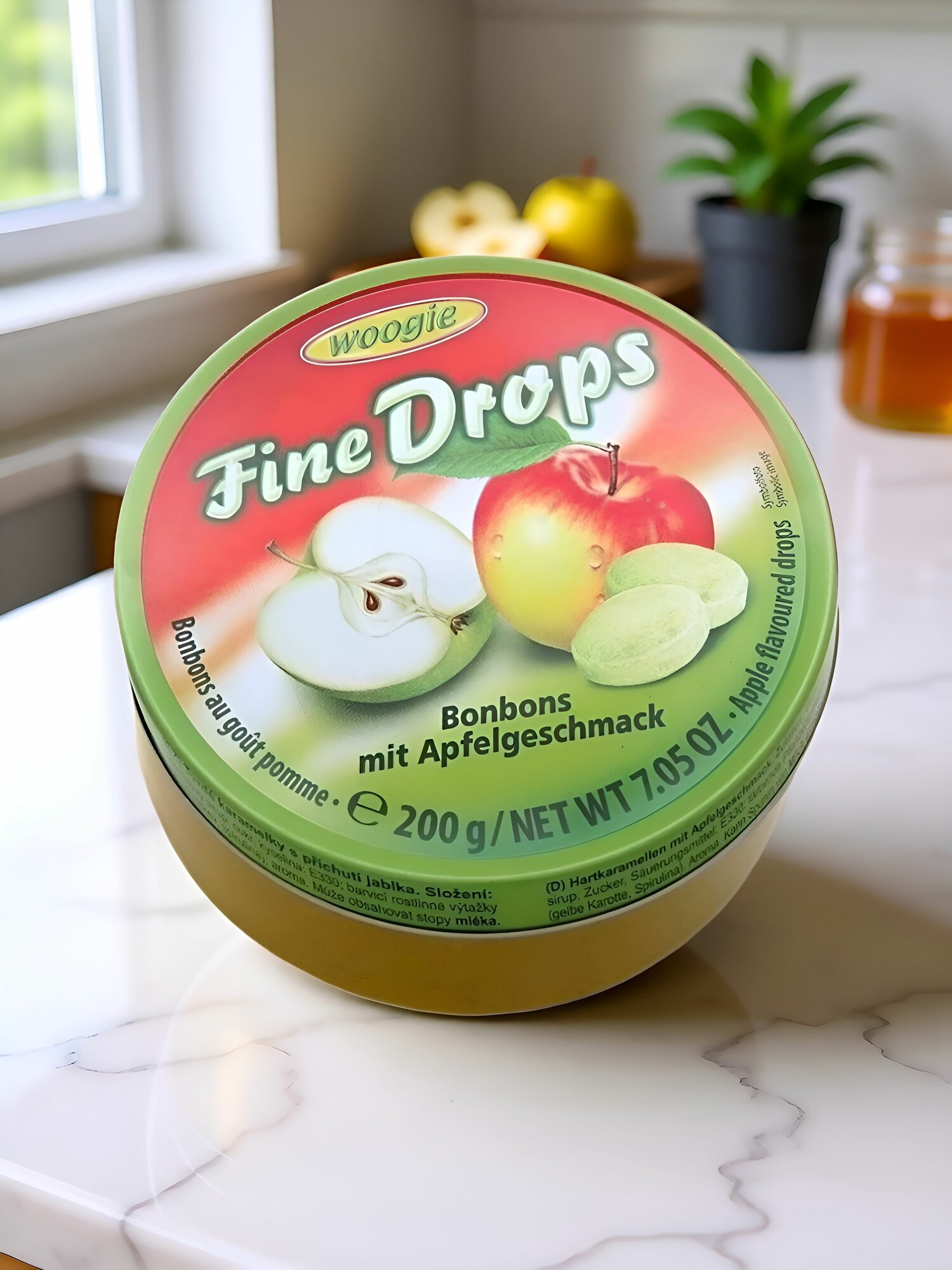 Леденцы Woogie, Fine Drops со вкусом яблока 200 гр.