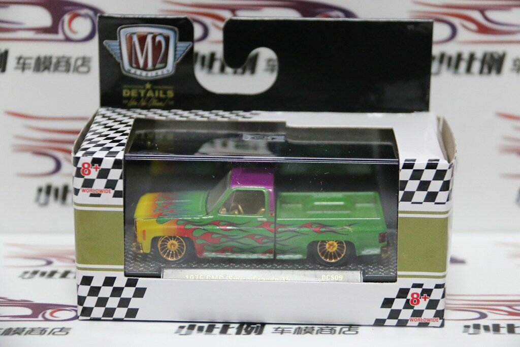 M2 Machines 1:64, литой автомобиль, модель машинки(1975 GMC Sierra Grande 15)