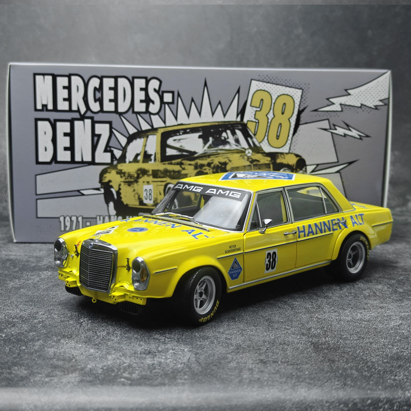 MINICHAMPS Модель автомобиля Mercedes-Benz, 1:18, гоночная версия 1971 года (Mercedes-Benz 300SEL 6.8 "Rote Sau", Ханс Хайер, #38)