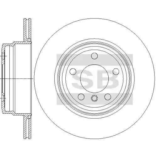 Диск тормозной задний SANGSIN SD5223 BMW X5 (E70) 07->/X6 (E71) 08->