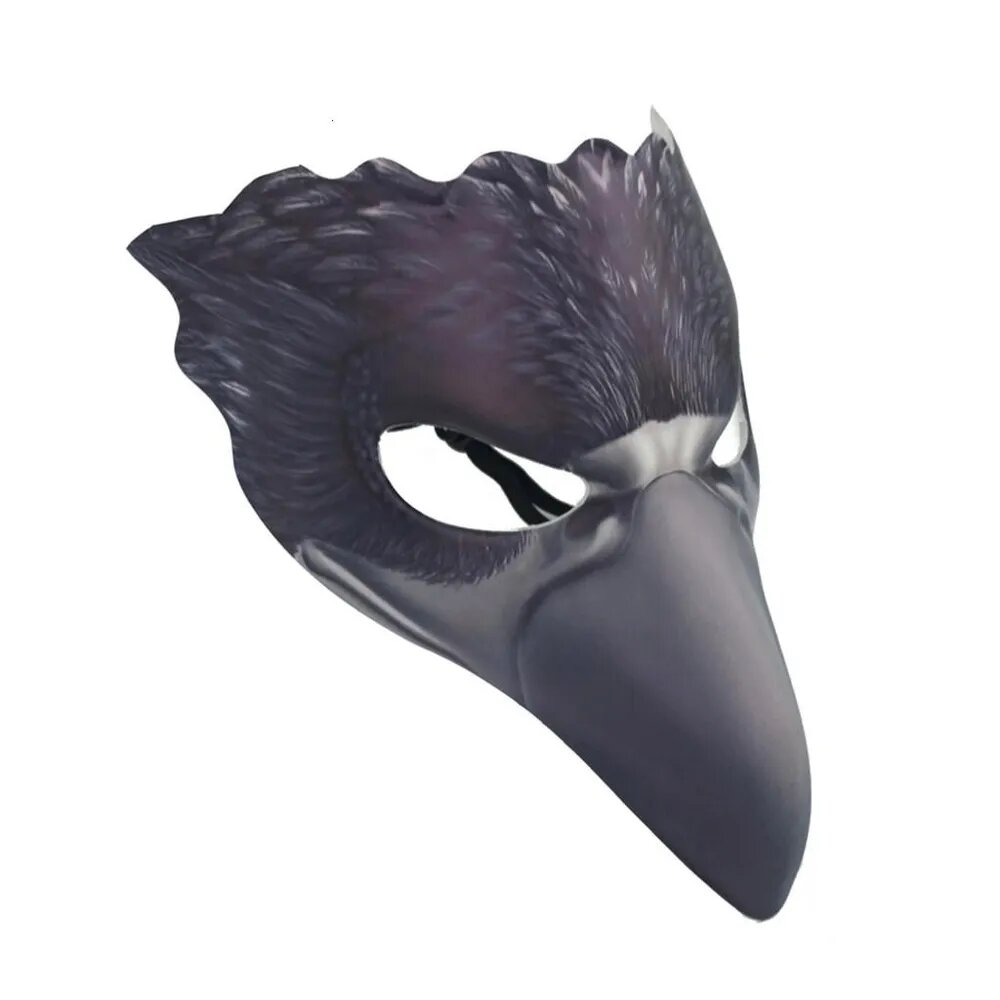 Прочная кожаная маска ястреба для маскарадных балов и Хэллоуина, - Ворона