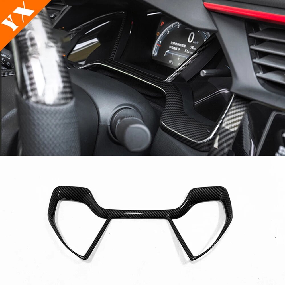 Аксессуары LHD для Honda Civic 10, 2016, 2017, 2018, 2019, 2020, углеродная Автомобильная Передняя и задняя лампа для чтения, декоративная панель, наклейка, крышка