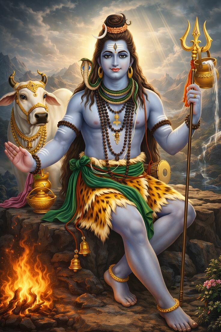 Алмазная живопись "Шива", 5D, круглая, 40x50 см. Производитель: Brose Art.