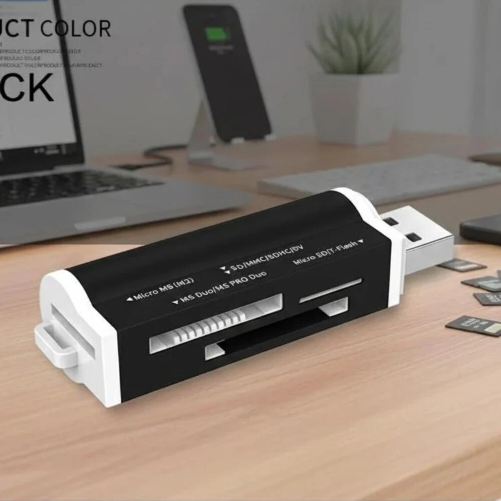 USB 2.0 Кардридер для карт памяти black