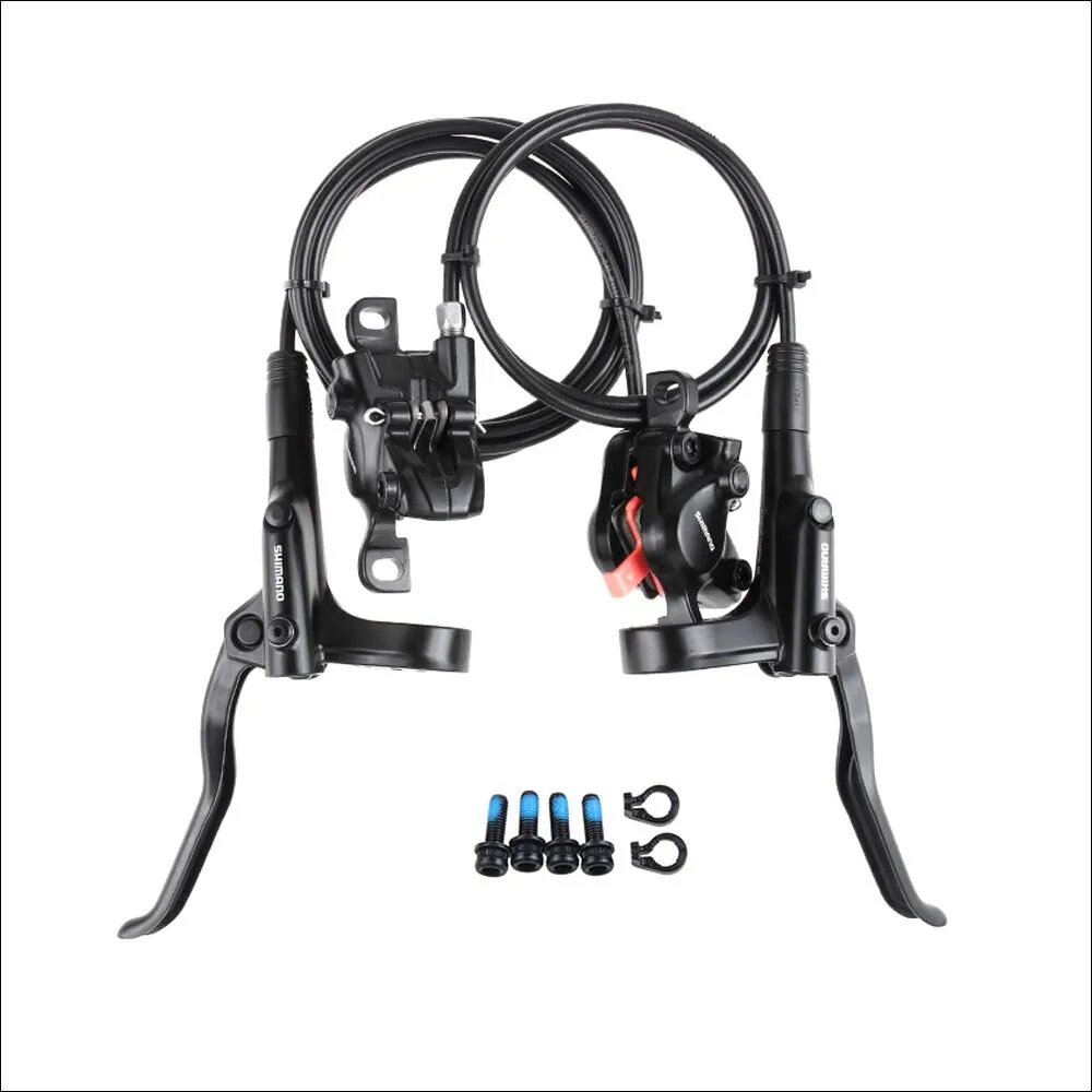 Гидравлический дисковый тормоз для горного велосипеда Shimano MT200 правый передний 800 мм/левый задний 1450 мм велосипедный тормоз (пара)