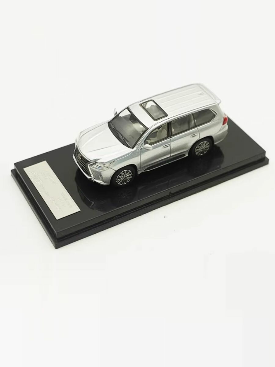 Легкосплавный автомобиль Ming Model 1/64 HIKASI LEXUS LX570 серебристый