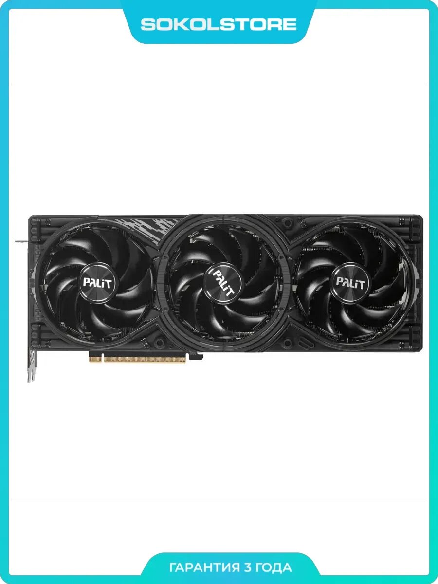 Видеокарта Palit nVidia GeForce RTX 5080 PA-RTX5080 GAMINGPRO OC (NE75080S19T2-GB2031A) черный