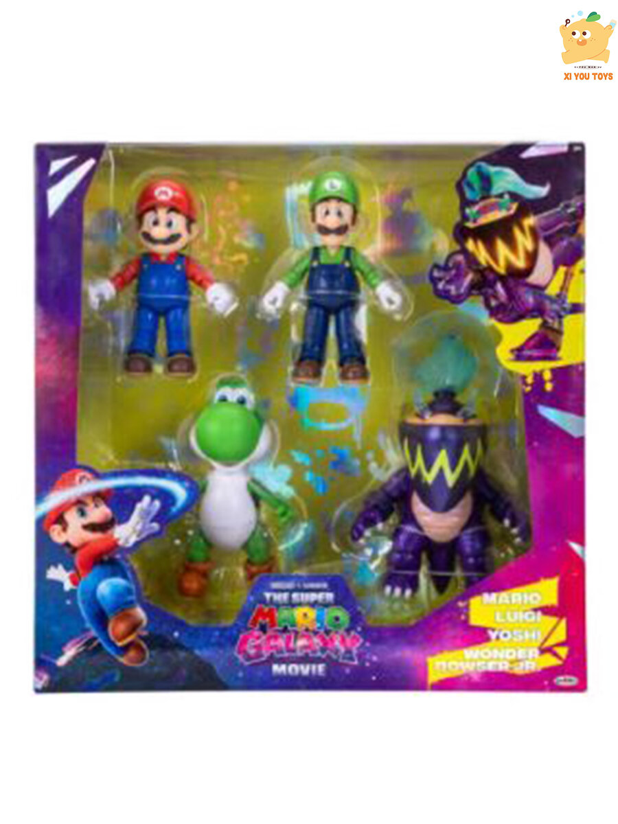 Super Mario Galaxy Movie 5" Figure 4 Multi-Pack / Супер Марио Галактика Фильм 5" Рисунок 4 Мульти-Пакет Марио Йоши Луиджи Уандер Боузер