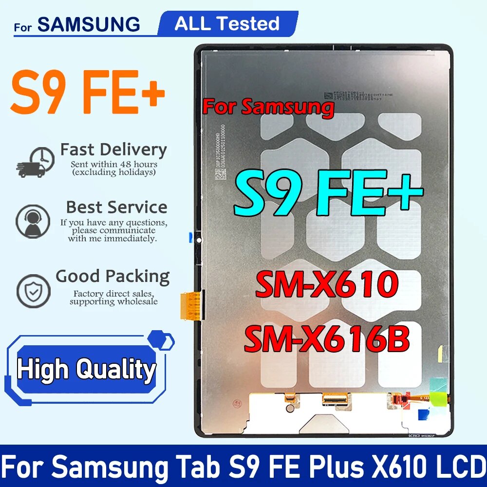 12,4-дюймовый ЖК-дисплей для Samsung Tab S9 FE + Plus X610 X616 SM-X610 SM-X616B, дигитайзер сенсорного экрана в сборе