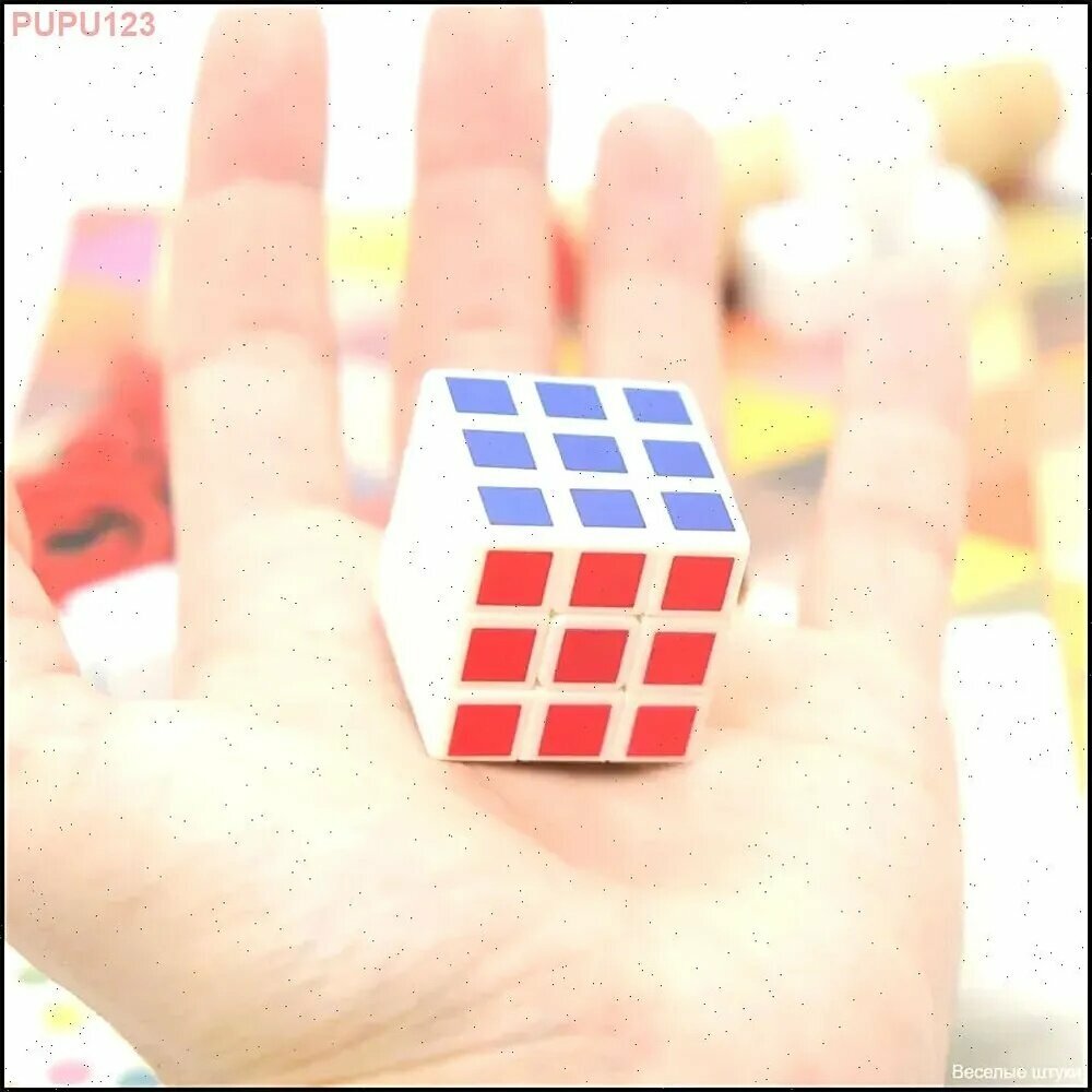 Кубик рубика 3х3 / 3x3x3 mini 3см Белый, развивающая игрушка-трансформер для детей и взрослых