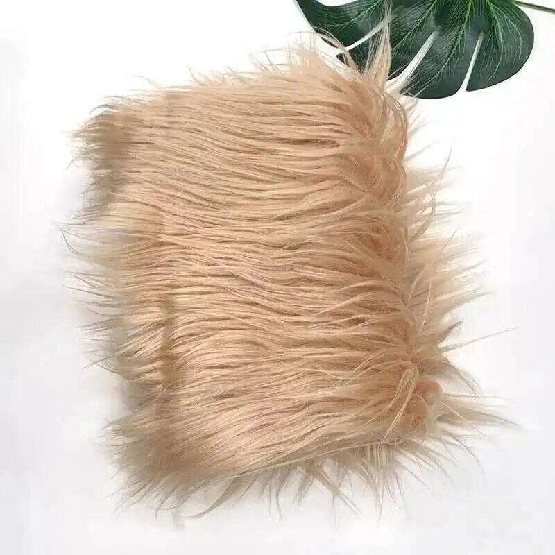 Бежевый искусственный мех 25x45 см, Цвет: 3